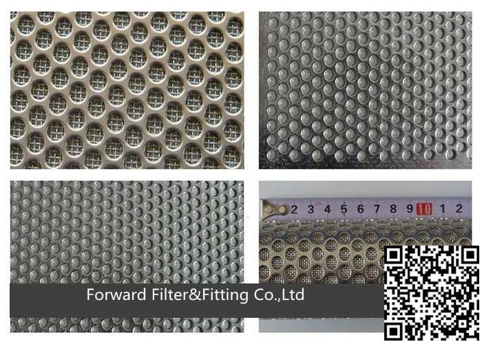 Perforated Sintered Wire Mesh Filter Plate / Tube For Oil Wells Standard size