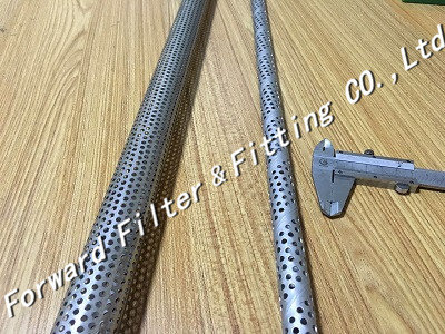 Straight Seam Welded Perforated Steel Pipe For Oil / Water , SUS304 Materials