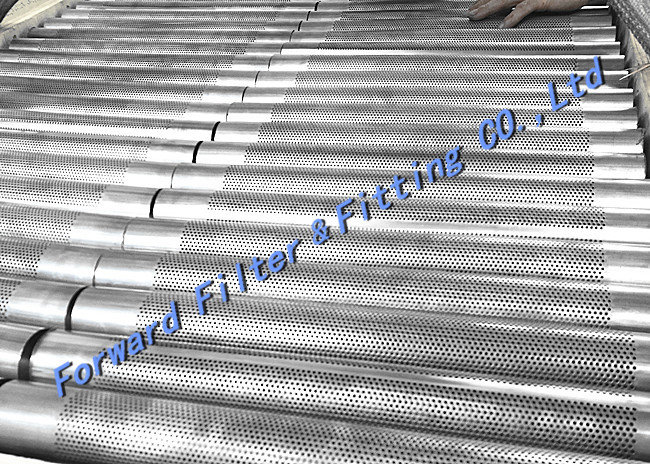 Margin Hole Free Area Reserved For Longitudinal Welded Perforated Metal Tube / SS304 316