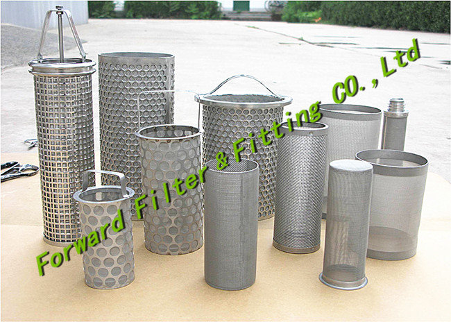 ALSI304-316 Stainless Steel Mesh Cup / Disc Filter / Industrial Filter Cartridge And Perforated Tube