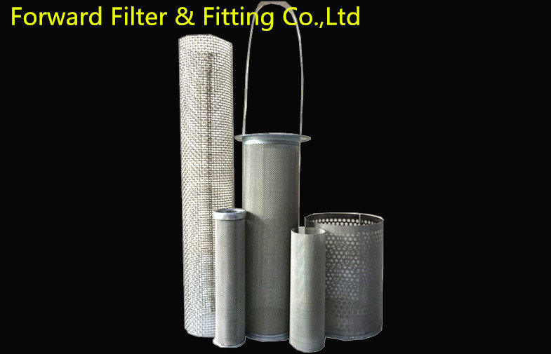 Wire Mesh PVC Coated Stainless Steel Filter Tube , Perforated Metal Mesh Tube