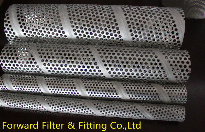 Punching pipe spiral welding round hole network tube oil sand control tube， 0.2mm - 15mm Wall Thickness