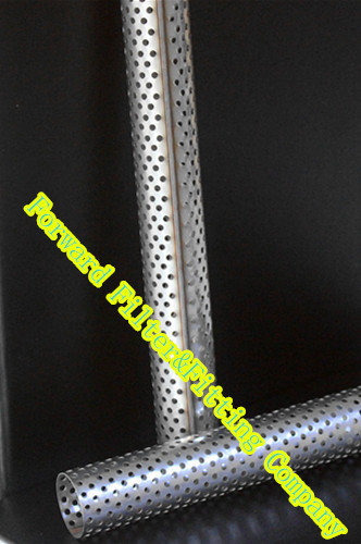 Gas / Liquid Diffusion Perforated Metal Tube / Perforated Exhaust Pipe