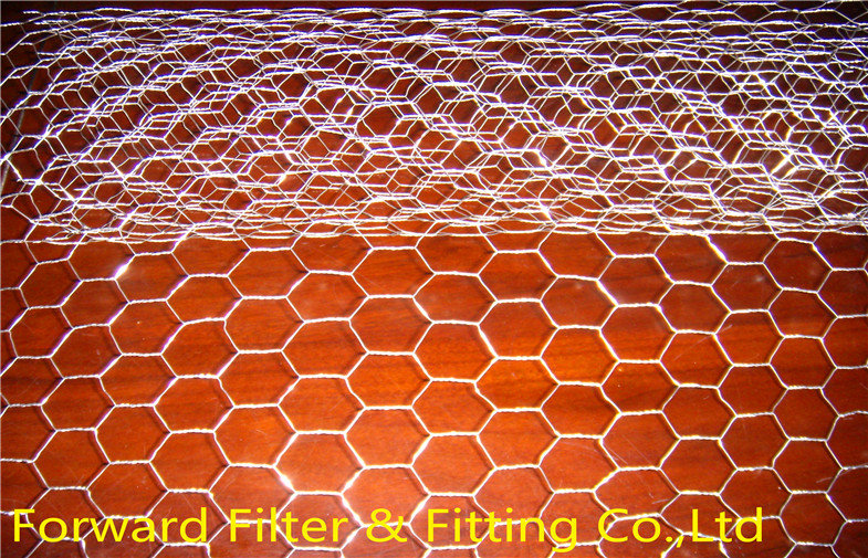 Straight Twist Woven Metal Mesh Hot Dipped Galvanized / Hexagonal Wire Mesh