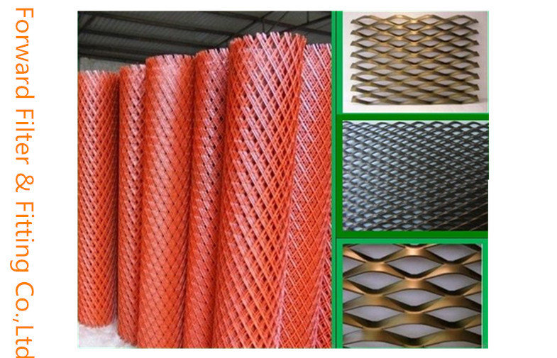 PVC Dipping Expanded Metal Mesh , Anti - Skidding PVC Coated Wire Mesh