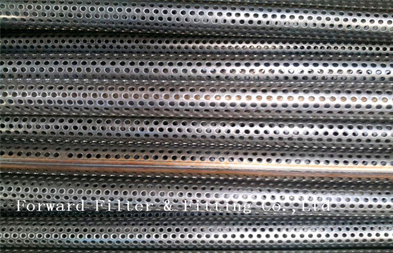 Mild Steel Welded Perforated Metal Tube For Oil Well , High Speed Hole Punching
