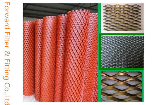 PVC Dipping Expanded Metal Mesh , Anti - Skidding PVC Coated Wire Mesh