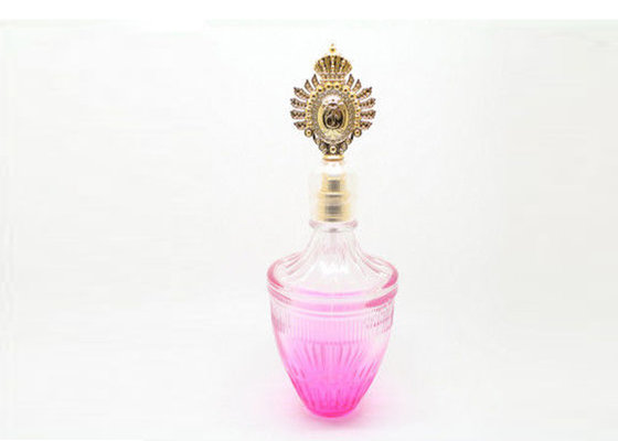 Personal Care 100ml Glass Perfume Bottle With Golden Spayer And Caps