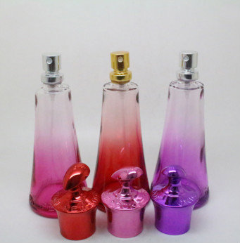 Colorful Refillable Glass Perfume Bottle , 100ml Reusable Perfume Spray Bottle
