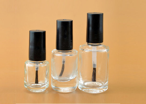 Matte Surface Empty Glass Nail Polish Bottles , Oval Empty Nail Polish Bottles With Brush