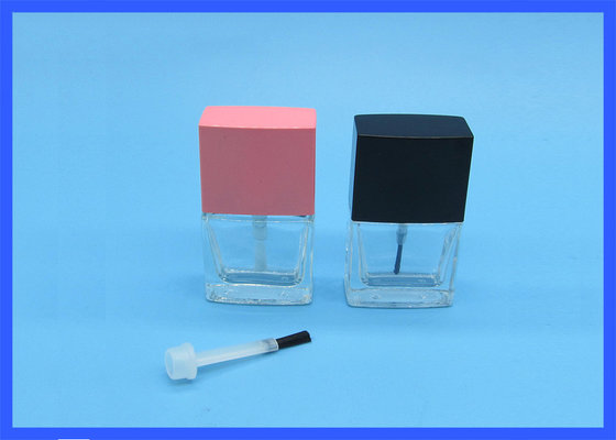 Clear Empty Glass Nail Polish Bottles , 12ml Empty Square Nail Polish Bottles