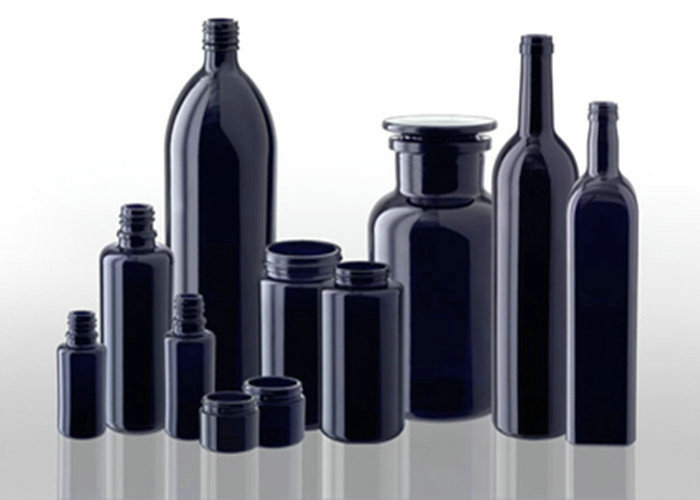 Black 5ml, 10ml, 15ml Comestic Ampere Amber Glass Bottles With DIN 18mm Amber Drop