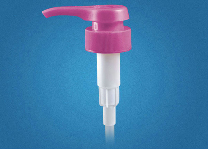 Pink 28 / 410 Bottle Dispenser Pump With 0.1-0.15ml/T Dosage For Perfume Bottle