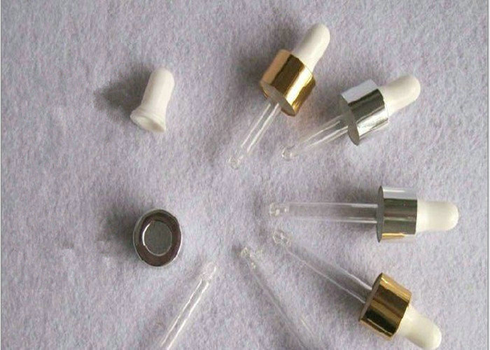 50ml Silver Cap Glass Eye Dropper / Bottle Dropper for Chemical and Cosmetic AM-GED