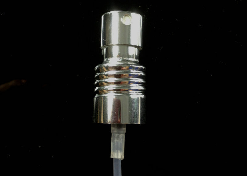 0.04ml Bright Silver Body Glass Perfume Bottle Aluminum Crimp-On Pump Of Dia 13mm