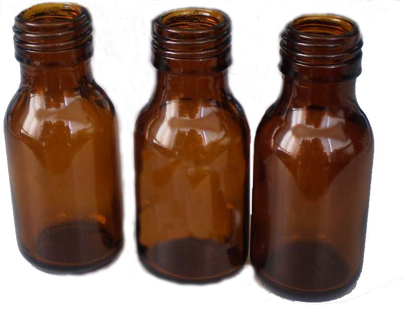 Olive Oil / Clear / Amber Pharmaceutical Glass Bottles with Screw Type Cap AM-OOB