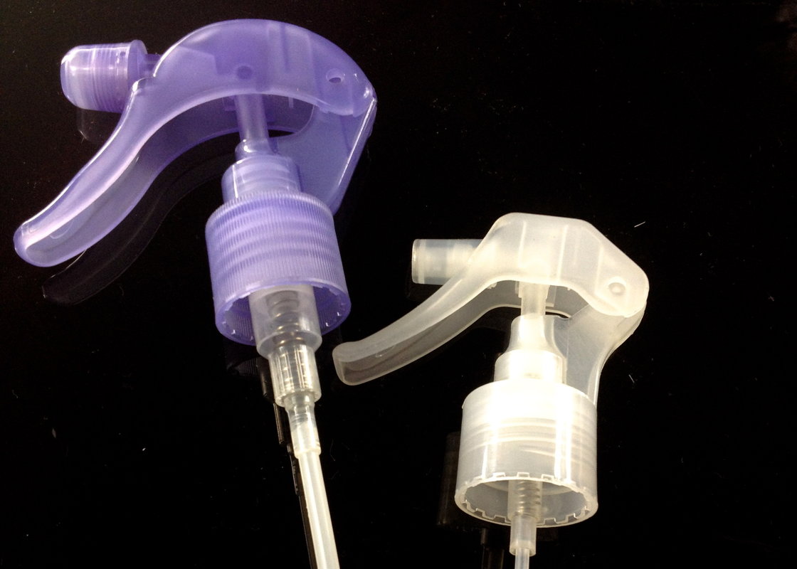 Customized 24 / 410 Plastic PP Mini Trigger Sprayer With 0.70-0.8ml/t Discharge Rate