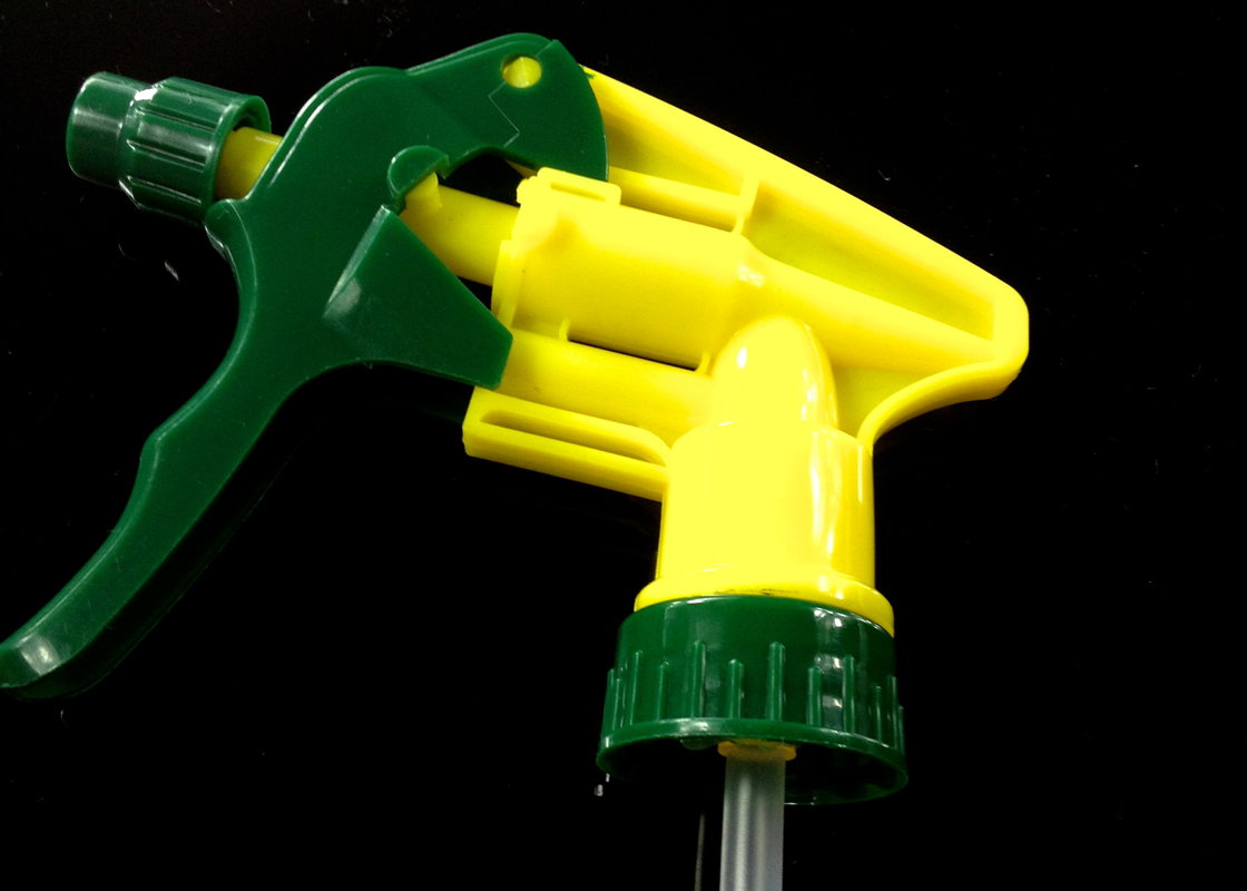 Ø28/410, Ø28/415 Yellow Plastic Trigger Sprayer Nozzle For Fine Mist Applications AM-TPN