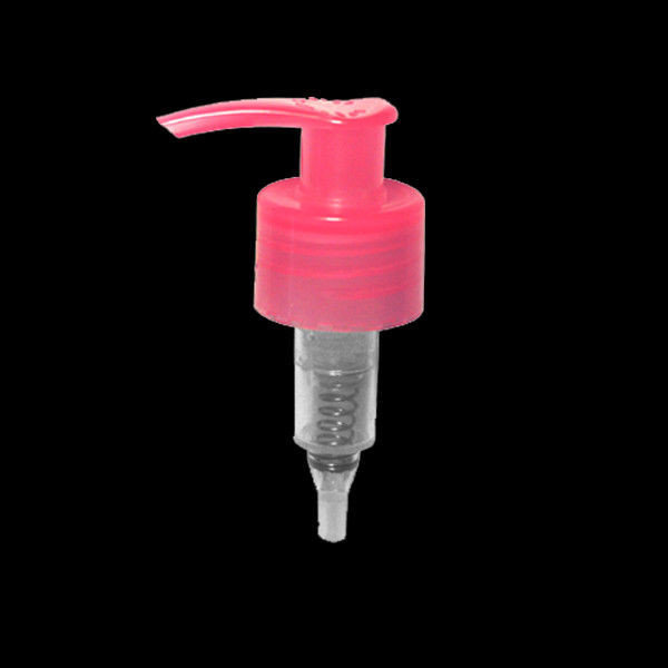 Translucent Pink Lotion Dispenser Pump , 2.0ml 28/410 PP soap lotion pump