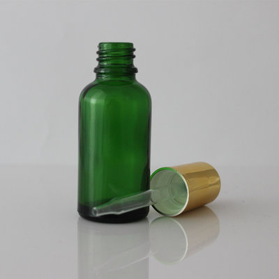 Unique 30ml Green Glass Essential Oil Dropper Bottles With Eye Dropper
