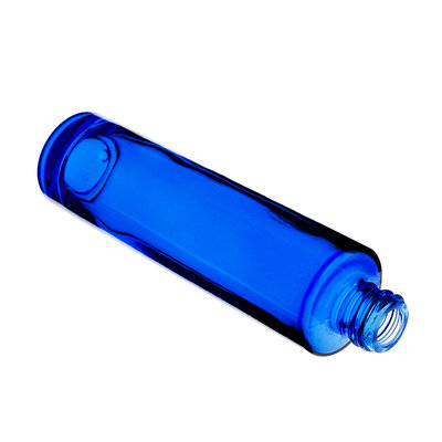 50ml Blue Glass Perfume Bottles Cylinder Transparent Popular Design Perfume Glass Bottle