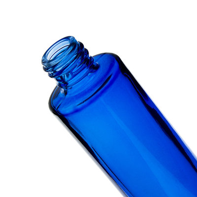 50ml Blue Glass Perfume Bottles Cylinder Transparent Popular Design Perfume Glass Bottle