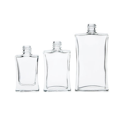 100ml Frosted Glass Perfume Bottles Flat Rectangle Popular Elegant Glass Perfume Bottle