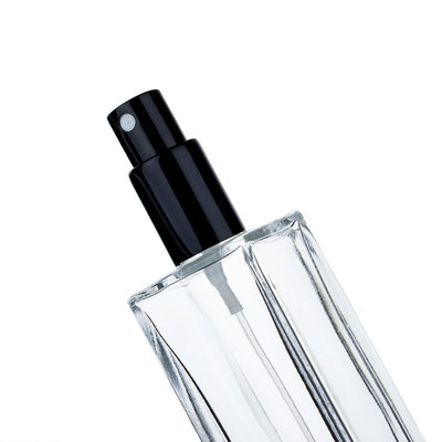 Cheap Screw Glass Perfume Bottles Transparent Cylinder With 18/415 Sprayer