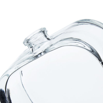 Round Edge Empty Glass Perfume Bottles Transparent Empty Special Style