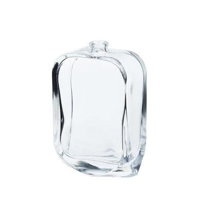 Round Edge Empty Glass Perfume Bottles Transparent Empty Special Style