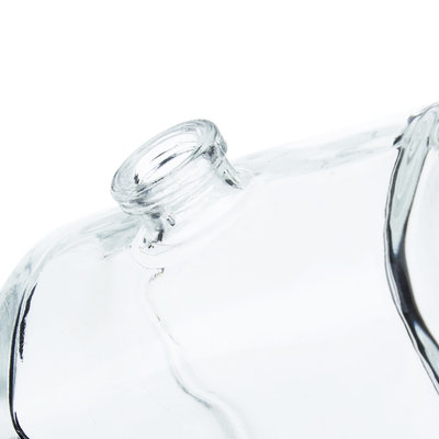 Smooth Beauty Glass Perfume Bottles Crimp Neck With Curved Edge