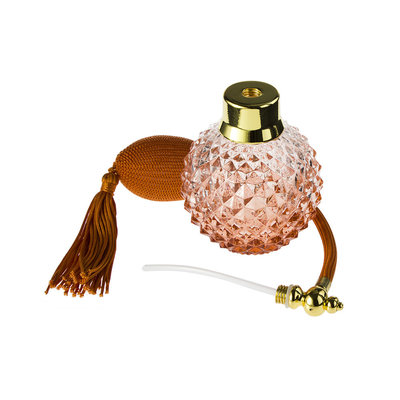 Long Hose Glass Round Perfume Bottle 100Ml Perfume Atomizer With Bulb
