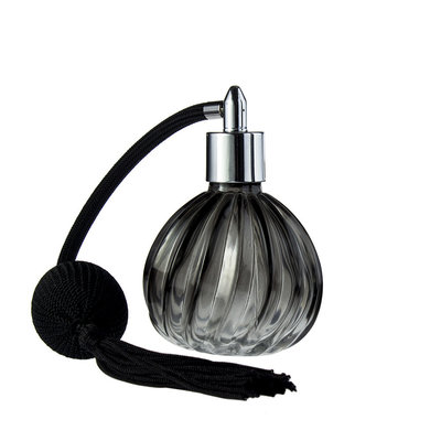 Empty Black Bulb Perfume Bottle For Perfume Powder , Shimmer Powder