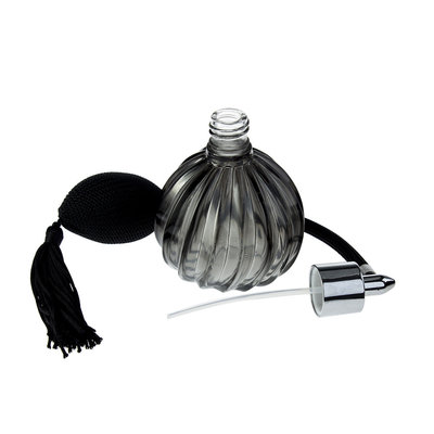 Empty Black Bulb Perfume Bottle For Perfume Powder , Shimmer Powder