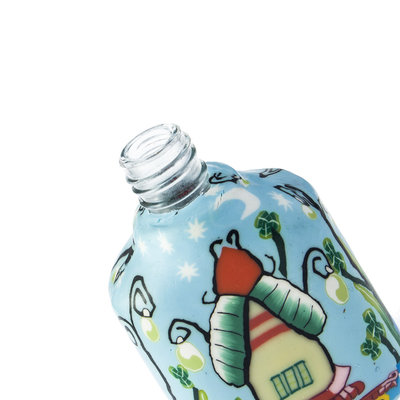 Protable Car Perfume Bottle With Wooden Cap Little Perfume Glass Bottle