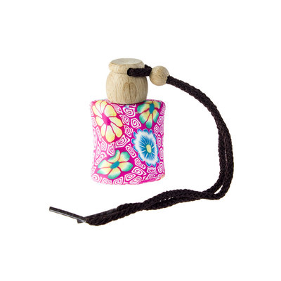 Empty Glass Car Fragrance Bottle For Perfumes Packaging Wood Cap