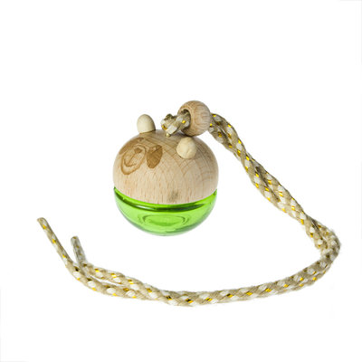 prtoable perfume glass bottle 5ml car perfume bottle  with wooden cap for perfume packaging use