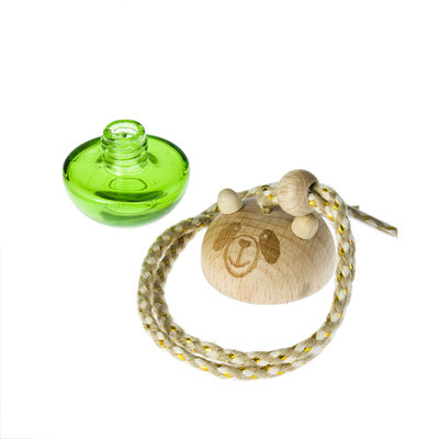 prtoable perfume glass bottle 5ml car perfume bottle  with wooden cap for perfume packaging use