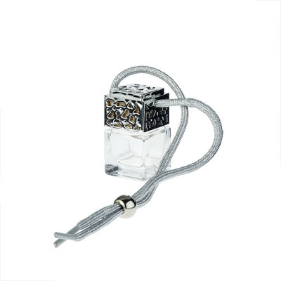 Hanging Decoration Car Perfume Bottle Cube Shape Perfume Empty Bottles