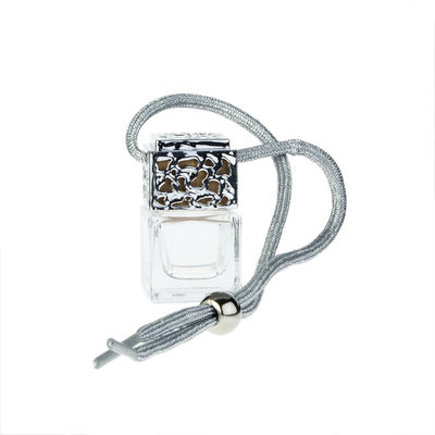 Hanging Decoration Car Perfume Bottle Cube Shape Perfume Empty Bottles
