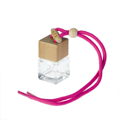 Wooden Screw Cap Car Diffuser Bottles Small Perfume Bottles Cylinder Bottle