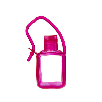 Red 10Ml Car Square Perfume Bottles With Plastic String Disc Top Cap