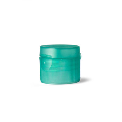 Transparent Green Smooth Disc Top Cap Flip Top Caps For Baby Shampoo