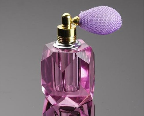Hot Stamping 10ml Mini Crystal Perfume Bottles With Bulb Sprayer Pump