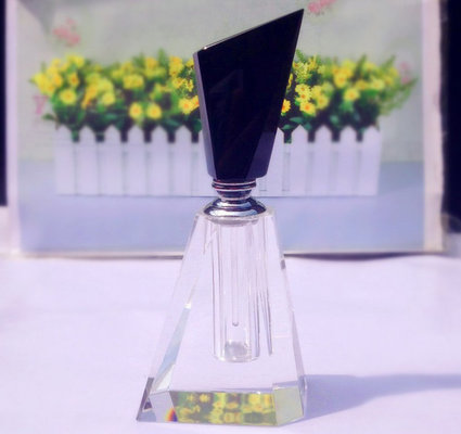 Lead Free Empty Crystal Perfume Bottles Vintage Pink Perfume Bottle