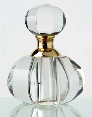 Environment Friendly Polished Crystal Perfume Bottles With Transparent Top Cap