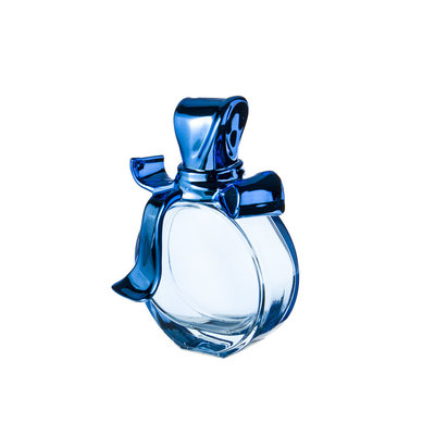 Blue Glass Perfume Spray Bottle Refillable For Perfume Gift Packaging