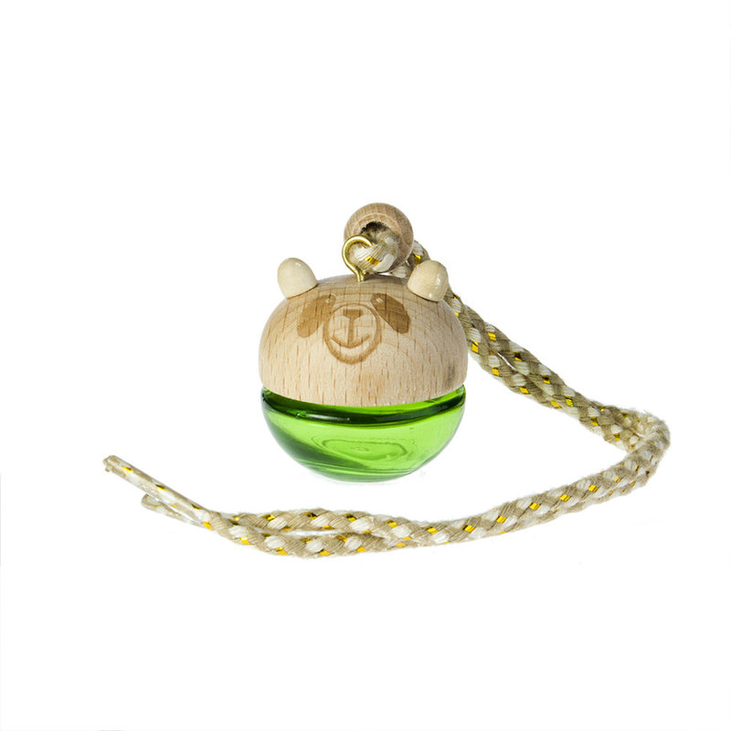 prtoable perfume glass bottle 5ml car perfume bottle  with wooden cap for perfume packaging use