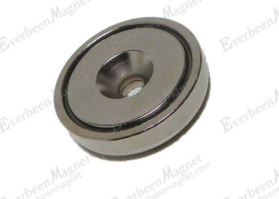 Round Magnets With Hole In Center N42 Grade , Permanent Round Base Magnets