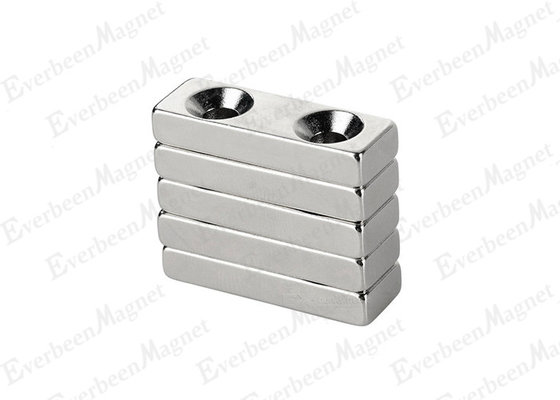 N52 Countersunk Neodymium Magnets With Two Countersunk Hole NiCuNi Plating Anti - Rust